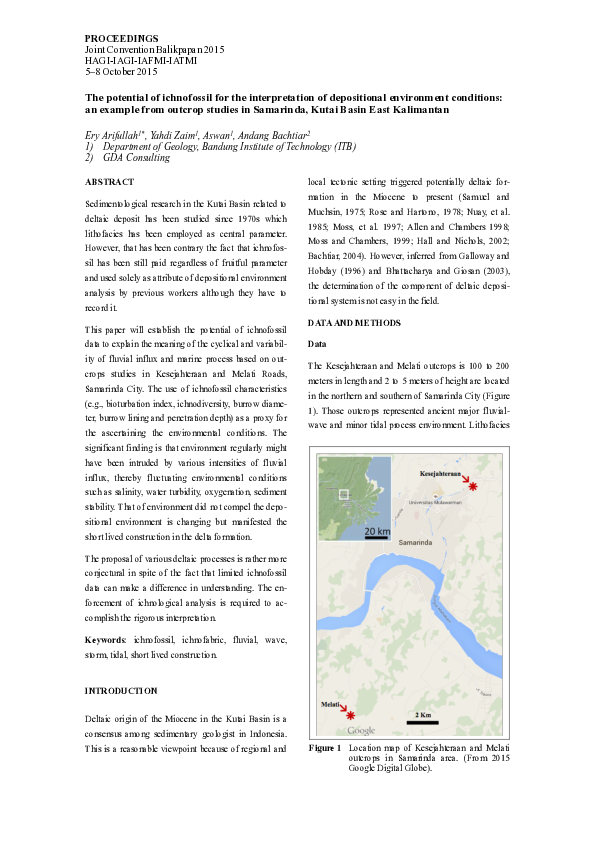 (PDF) The potential of ichnofossil for the interpretation of ...