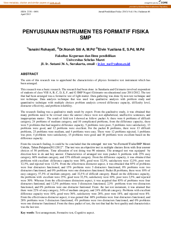 (PDF) Penyusunan Instrumen Tes Formatif Fisikasmp