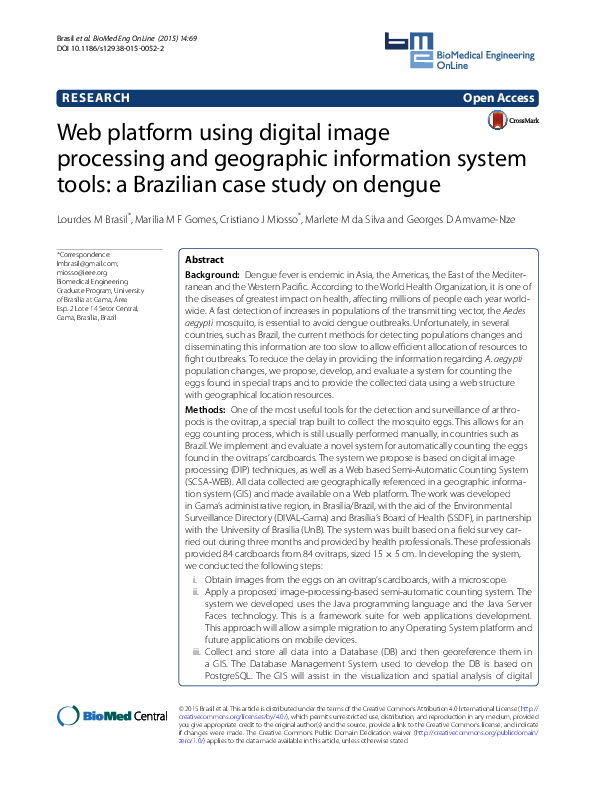 (PDF) Web platform using digital image processing and geographic ...