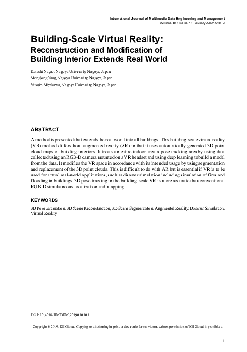 (PDF) Building-Scale Virtual Reality