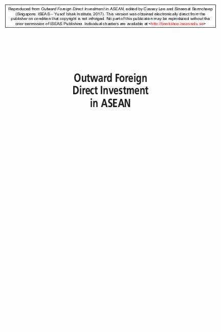 (PDF) Outward Foreign Direct Investment in ASEAN