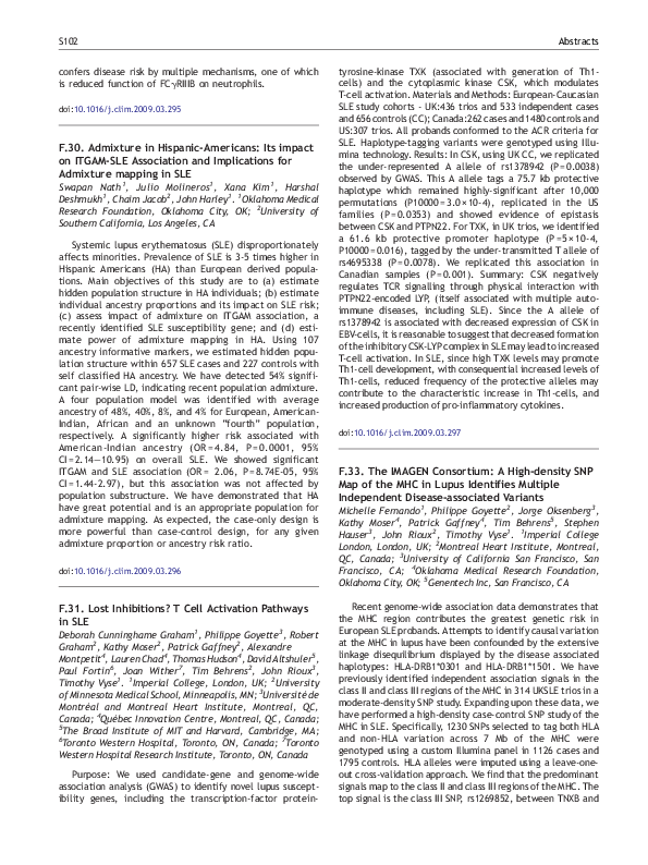 (PDF) F.30. Admixture in Hispanic-Americans: Its impact on ITGAM-SLE ...