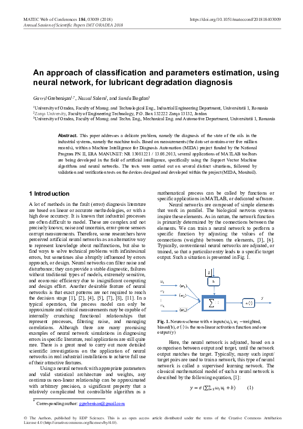 Pdf An Approach Of Classification And Parameters Estimation Using Neural Network For