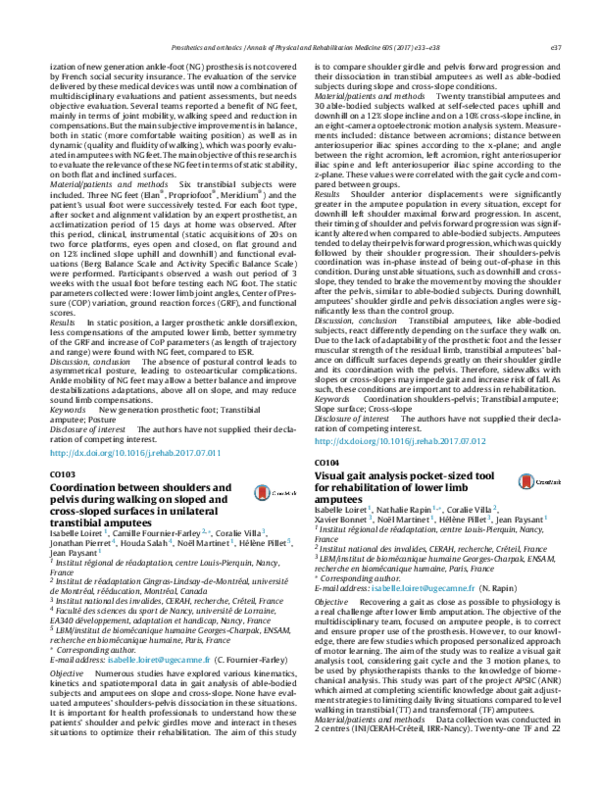 (PDF) Visual gait analysis pocket-sized tool for rehabilitation of ...