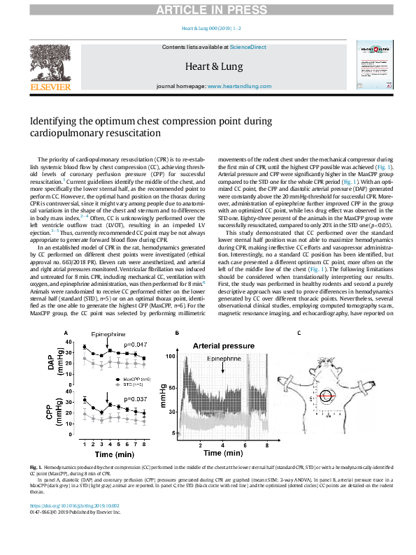 (PDF) Identifying the optimum chest compression point during ...