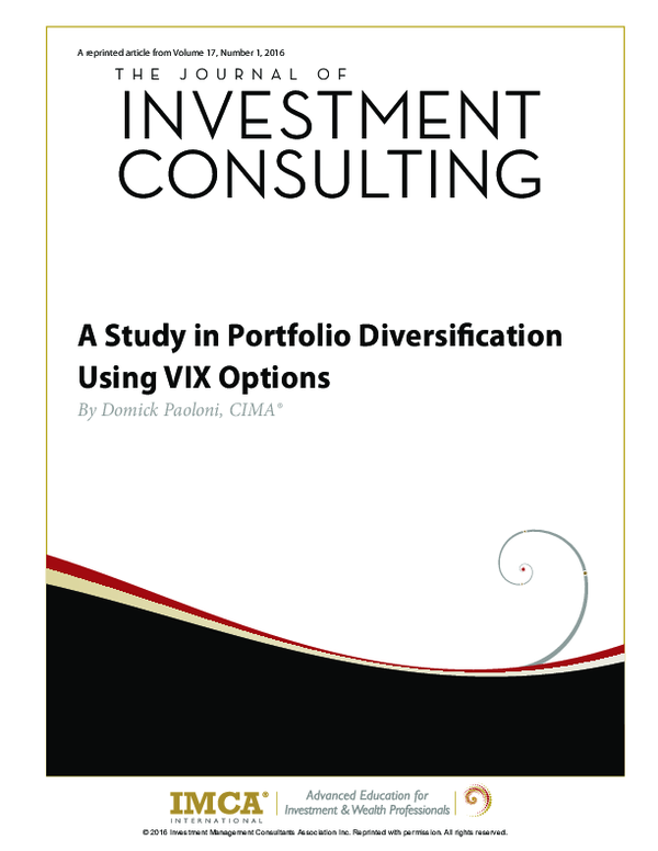 (PDF) A Study in Portfolio Diversification Using VIX Options