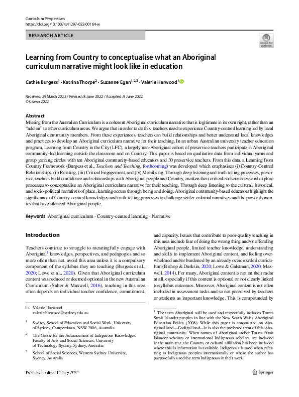 (PDF) Learning from Country to conceptualise what an Aboriginal ...