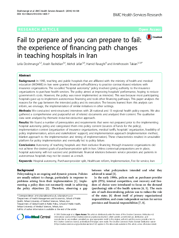 (PDF) Fail to prepare and you can prepare to fail: the experience of ...