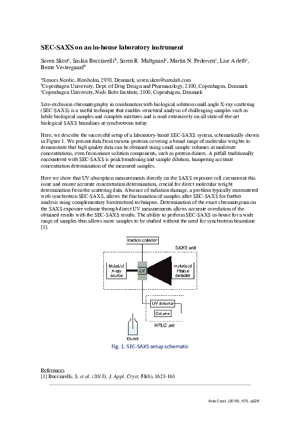 (PDF) SEC–SAXS on an in-house laboratory instrument
