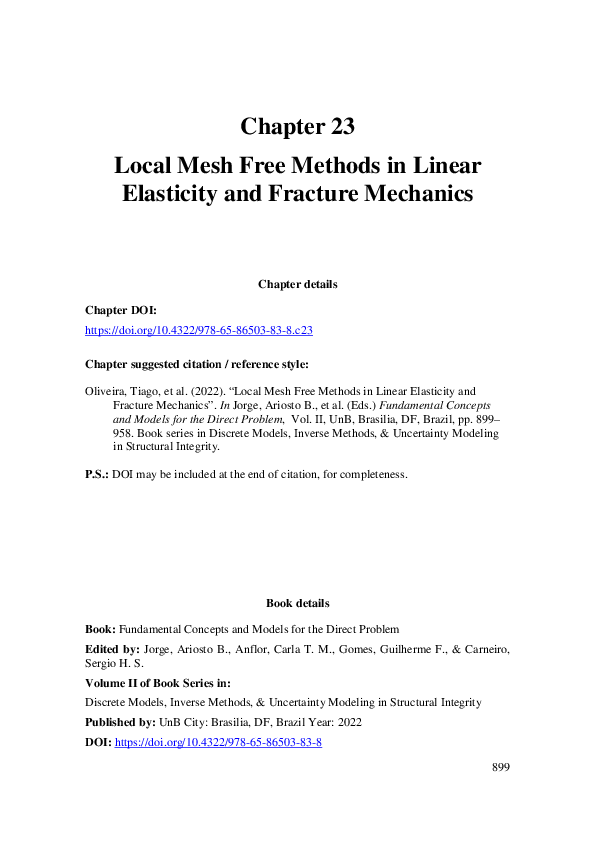 (PDF) Local Mesh Free Methods in Linear Elasticity and Fracture Mechanics
