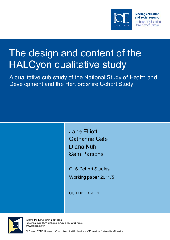 (PDF) The design and content of the HALCyon qualitative study