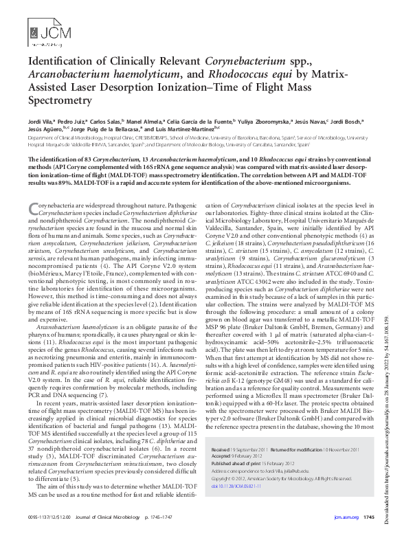 (PDF) Identification of Clinically Relevant Corynebacterium spp ...