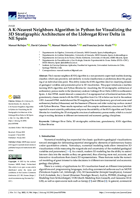 (PDF) A K-Nearest Neighbors Algorithm in Python for Visualizing the 3D ...