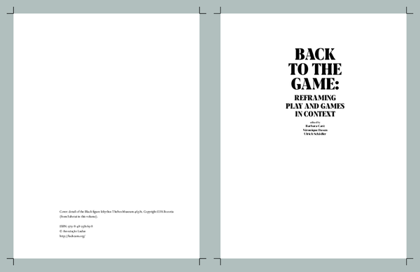 (PDF) "Back to the Game: Reframing Play and Games in Context"