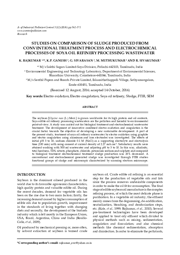 (PDF) Studies on comparison of sludge produced from conventional treatment process and ...