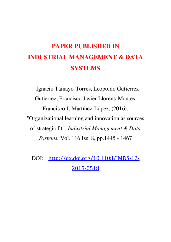 (PDF) Industrial Management & Data Systems