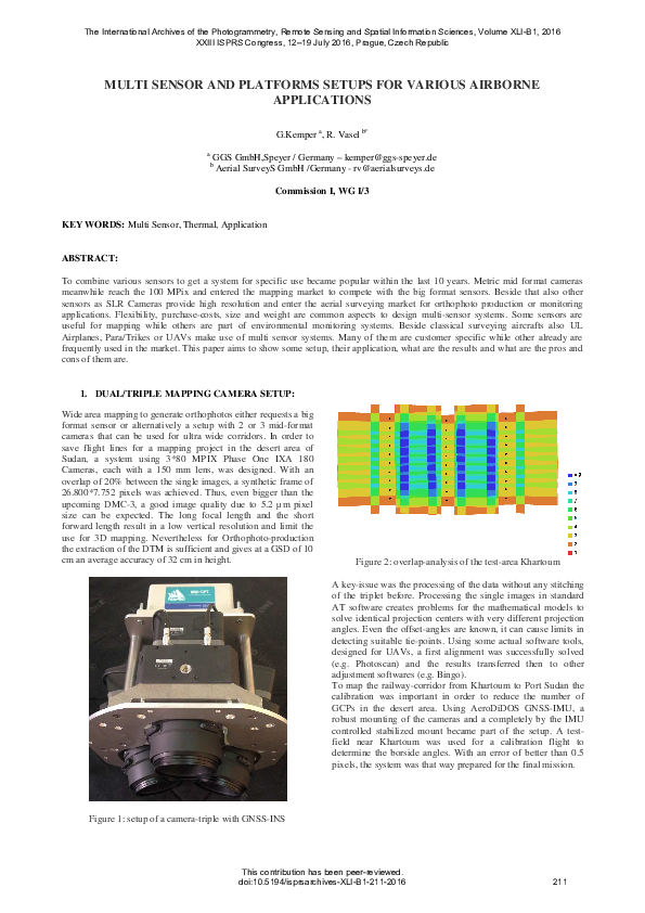 (PDF) Multi Sensor and Platforms Setups for Various Airborne Applications
