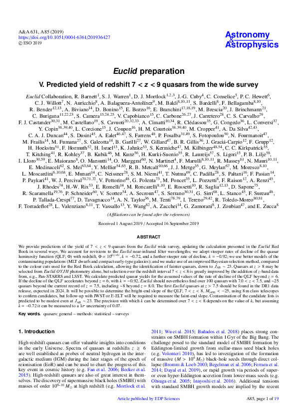 (PDF) Euclid preparation