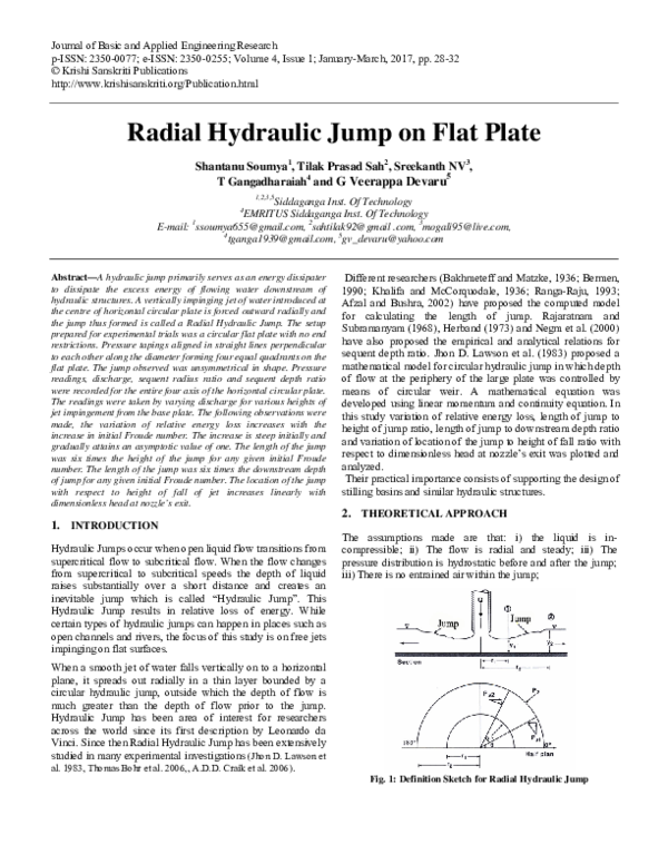 (PDF) Radial Hydraulic Jump on Flat Plate