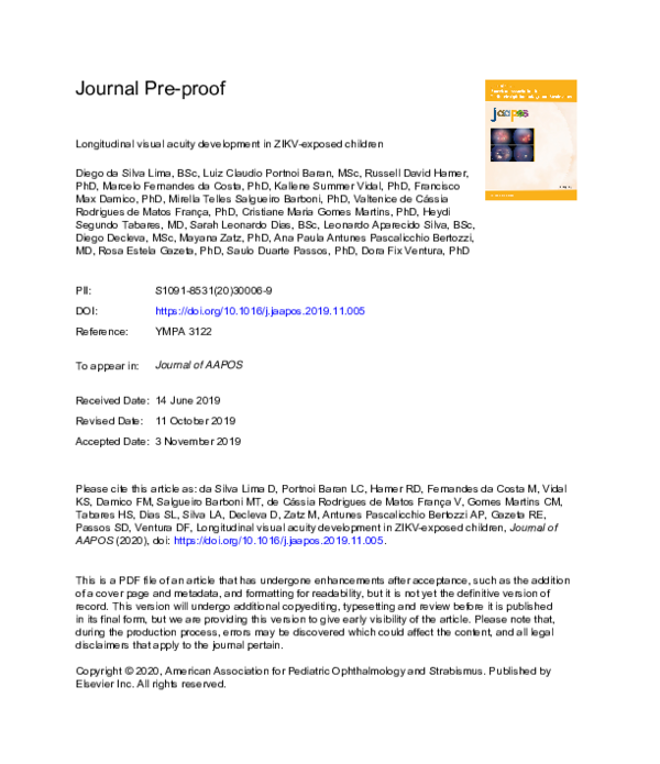 (PDF) Longitudinal visual acuity development in ZIKV-exposed children