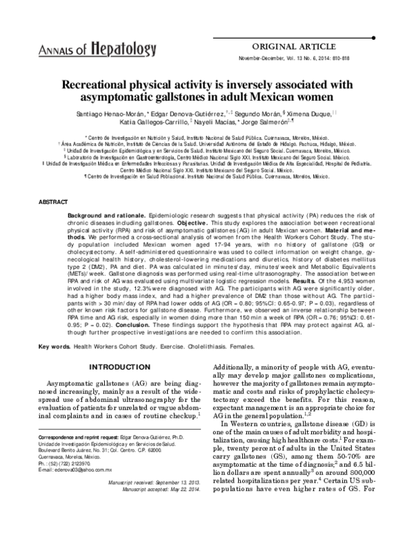 (PDF) Recreational physical activity is inversely associated with ...
