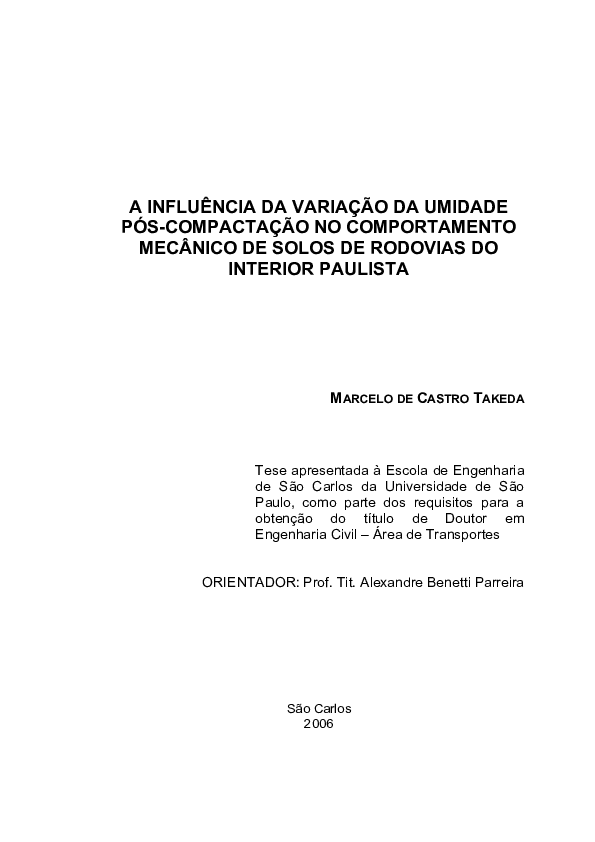 (PDF) A influência da variação da umidade pós-compactação no ...