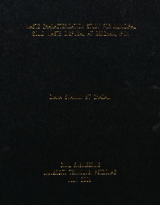 (PDF) Waste Characterization Study for Municipal Solid Waste Disposal ...