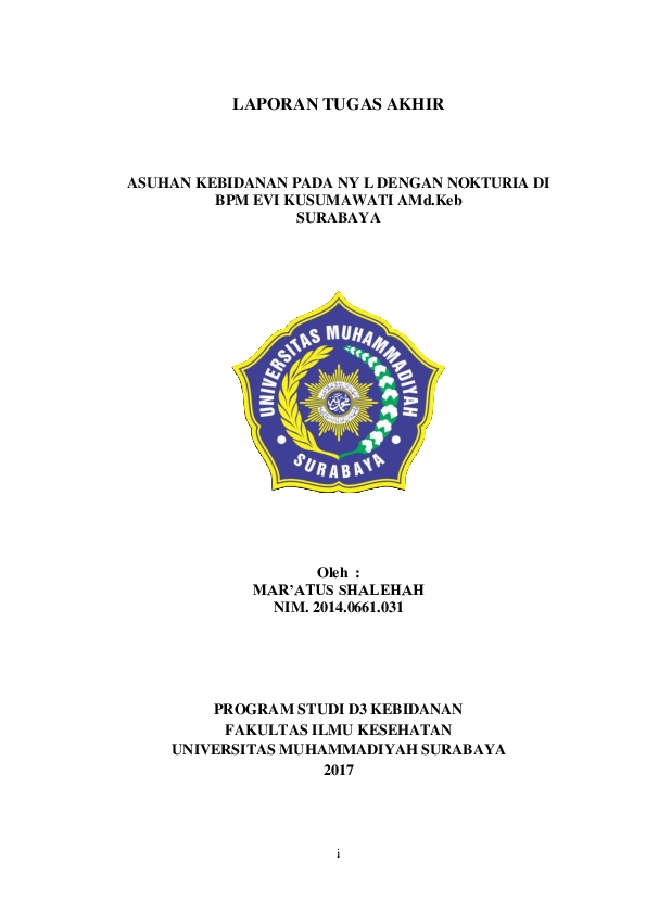 (PDF) ASUHAN KEBIDANANPADAN YL DENGAN NOKTURIA DI BPM EVI KUSUMAWATI ...