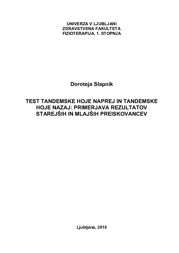 (PDF) Forward tandem walk test and backward tandem walk test: a ...