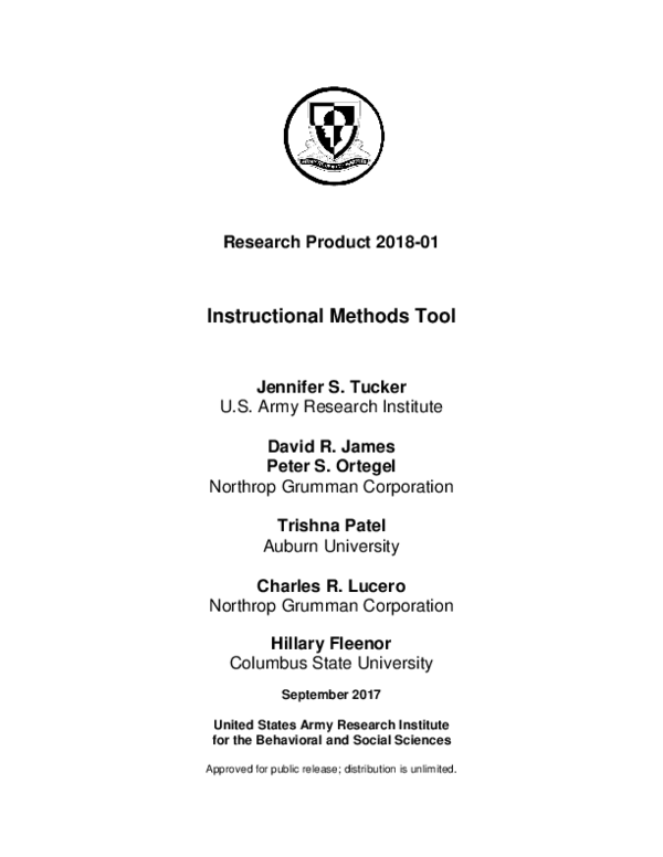 (PDF) Instructional Methods Tool