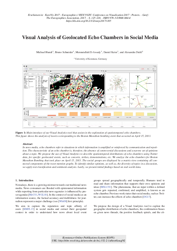 (PDF) Visual Analysis of Geolocated Echo Chambers in Social Media