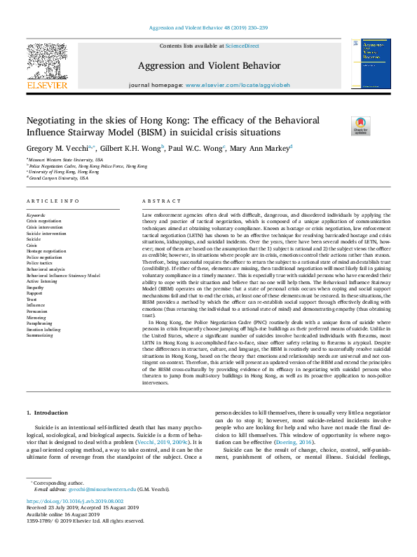 (PDF) Negotiating in the Skies of Hong Kong: The Efficacy of the ...
