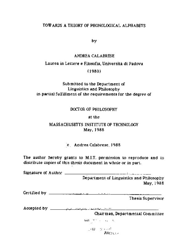 (PDF) Towards a theory of phonological alphabets
