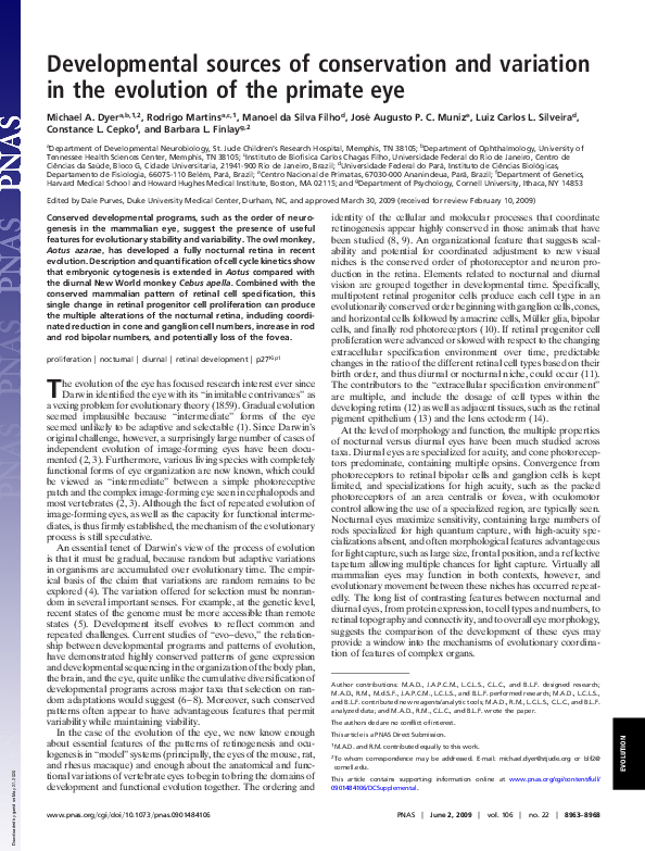 (PDF) Developmental sources of conservation and variation in the ...