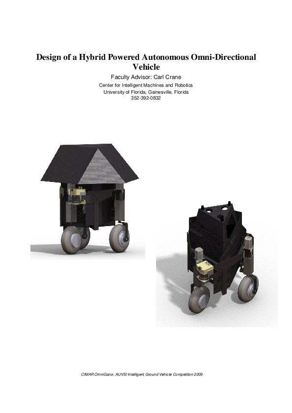 Pdf Design Of A Hybrid Powered Autonomous Omni Directional Vehicle