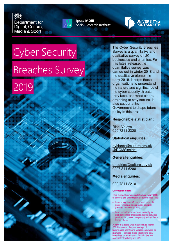 (PDF) Cyber Security Breaches Survey 2020