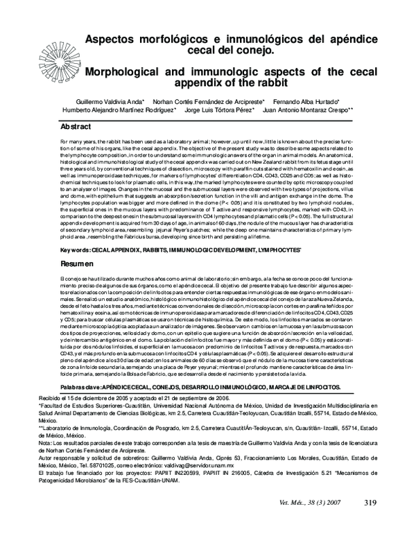 (PDF) Morphological and immunologic aspects of the cecal appendix of ...
