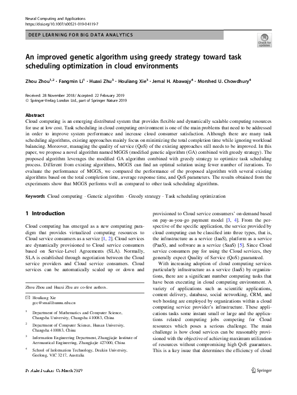 (PDF) An improved genetic algorithm using greedy strategy toward task ...