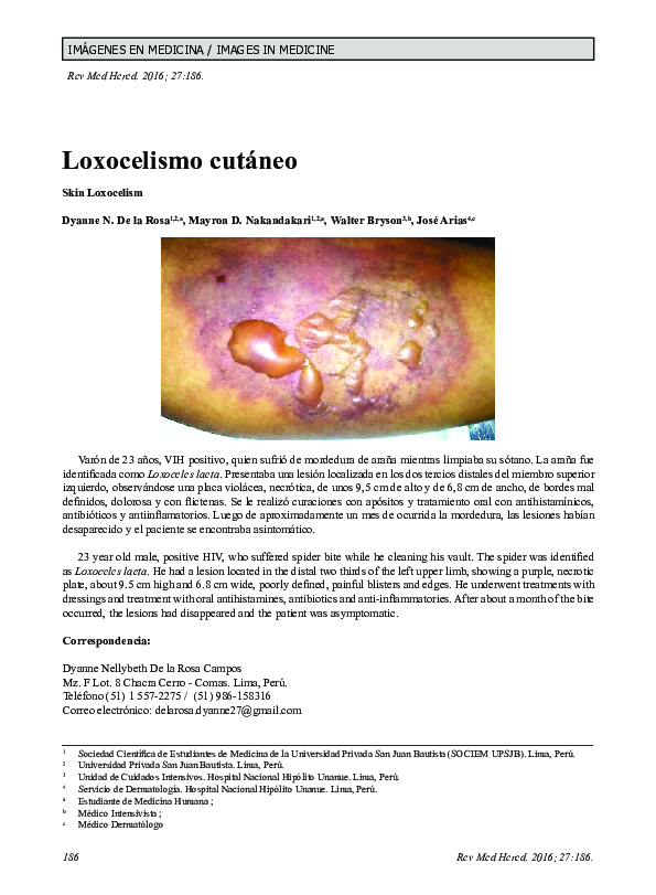 (PDF) Loxocelismo cutáneo
