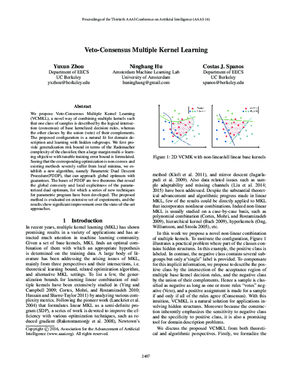 (PDF) Veto-Consensus Multiple Kernel Learning
