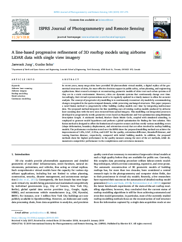 (PDF) A line-based progressive refinement of 3D rooftop models using airborne LiDAR data with ...