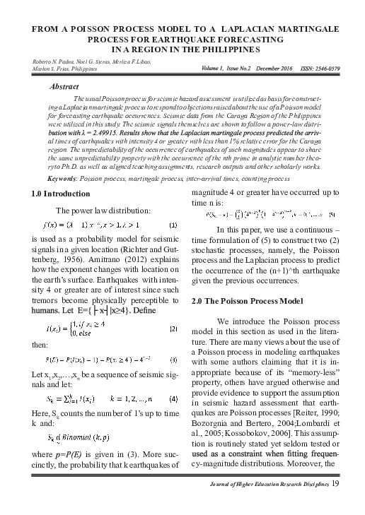 (PDF) From a Poisson Process Model to a Laplacian Martingale Process ...