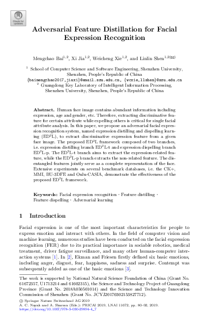 (PDF) Adversarial Feature Distillation for Facial Expression Recognition