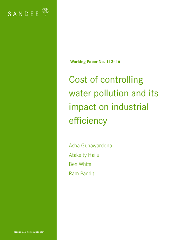 (PDF) Cost of controlling water pollution and its impact on industrial ...