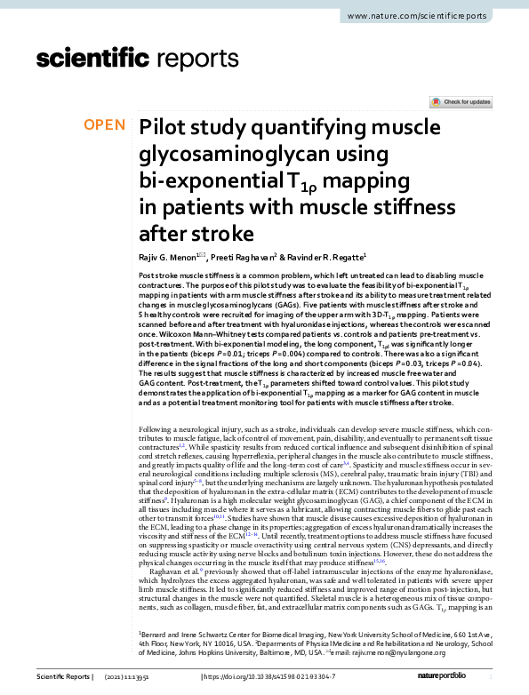(PDF) Pilot study quantifying muscle glycosaminoglycan using bi ...