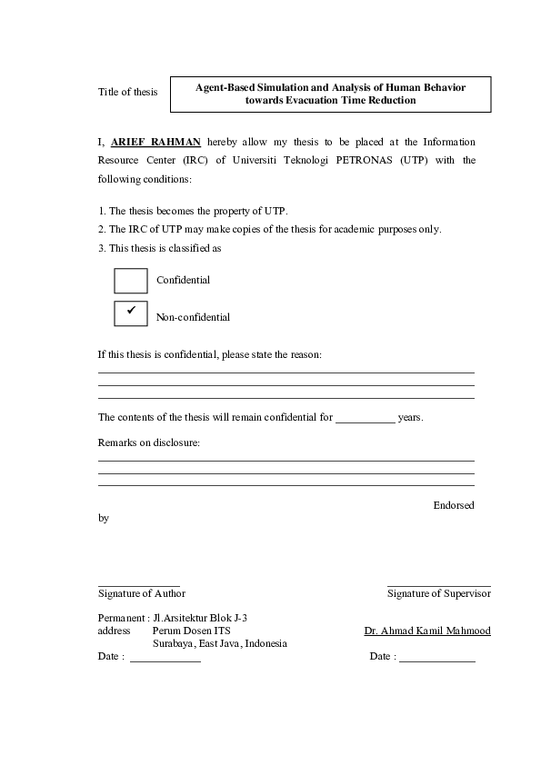 Pdf Agent Based Simulation And Analysis Of Human Behaviortowards Evacuation Time Reduction