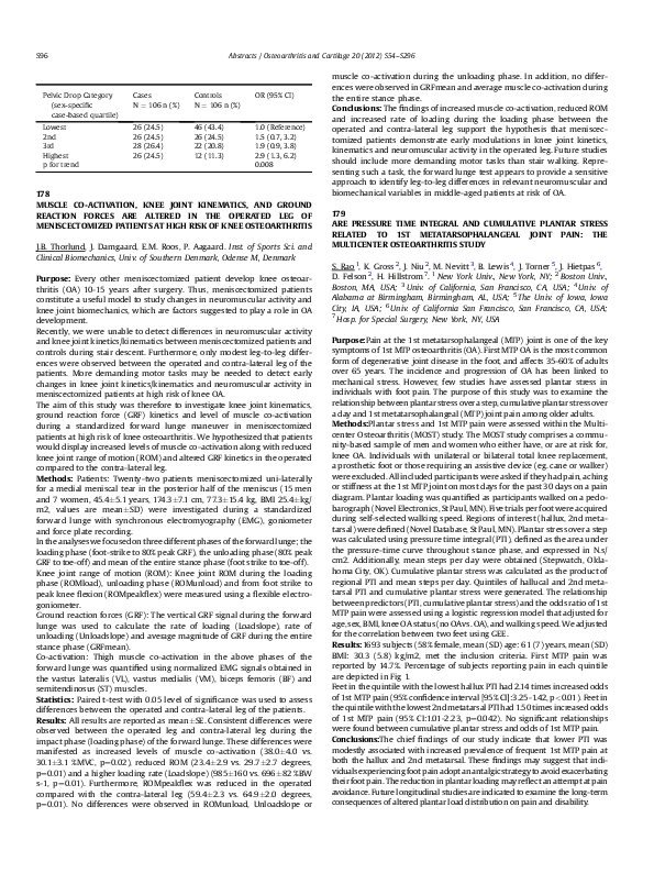 (PDF) Are pressure time integral and cumulative plantar stress related ...