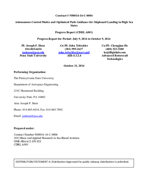 Pdf Autonomous Control Modes And Optimized Path Guidance For