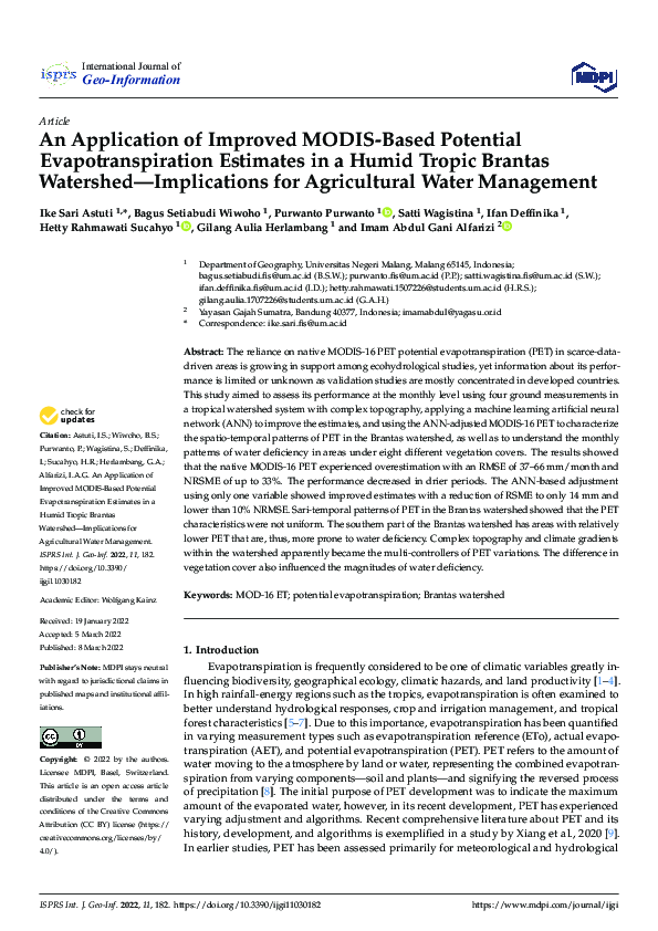 (PDF) An Application of Improved MODIS-Based Potential ...