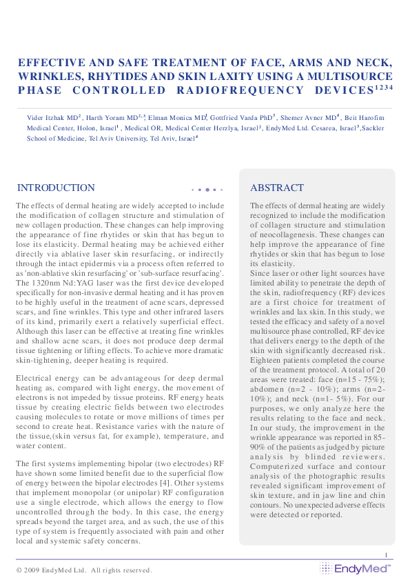 (PDF) Effective and safe treatment of face, arms and neck, wrinkles ...